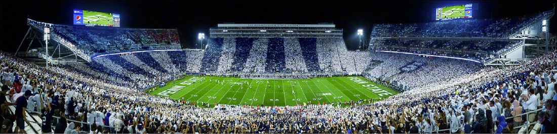 Penn State Beaver Stadium Photos, with Stripe Out White Out